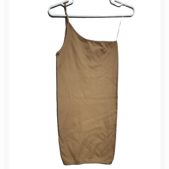 Bozzolo | Dresses | Bozzolo Light Brown Bodycon Stretchy Slip Mini ...